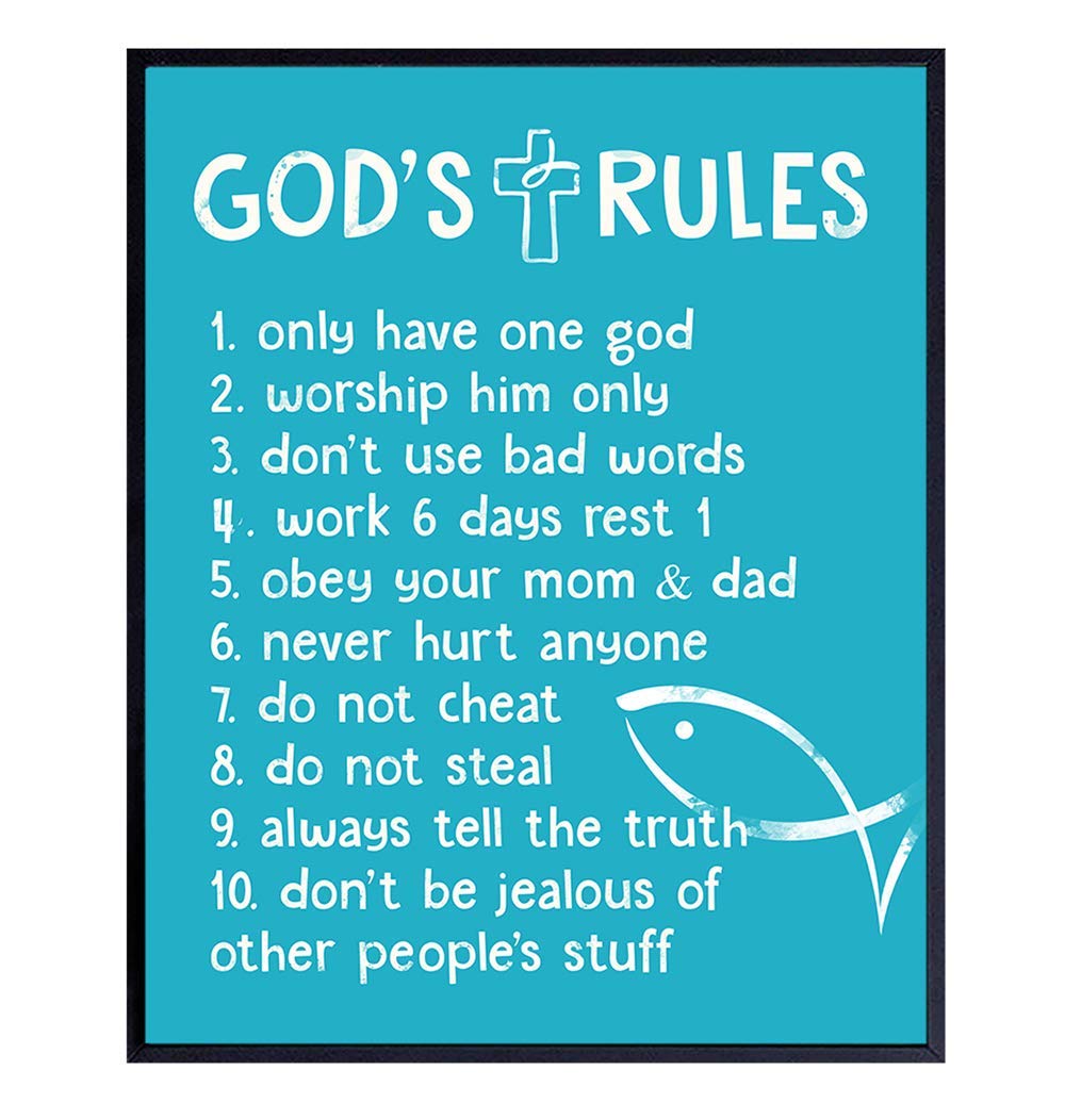 AVOI The Ten Commandments - Religious Blessed Wall Decor - Christian ...