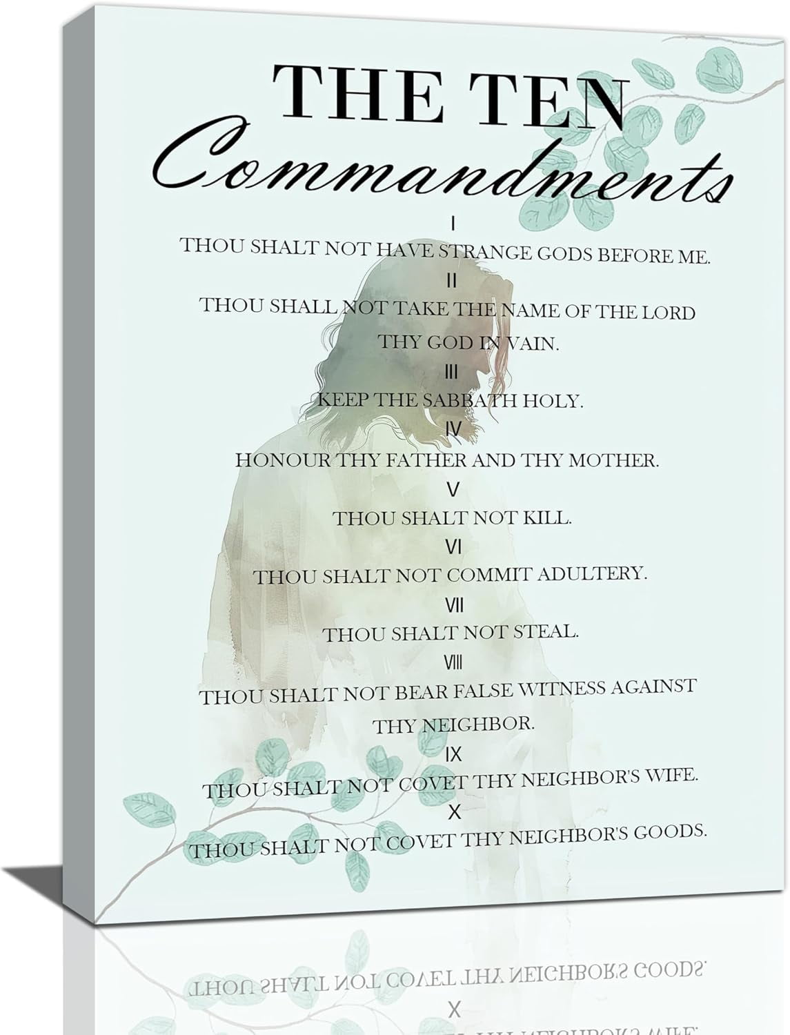 AVOI Ten Commandments Wall Art Bible Verses Canvas Wall Decor Christian ...