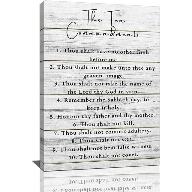 AVOI Ten Commandments Wall Decor 10 Commandments Wall Art Bible Verse ...