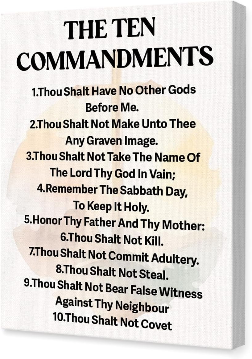 AVOI The Ten Commandments Wall Decor,Christian Inspirational Wall Decor ...
