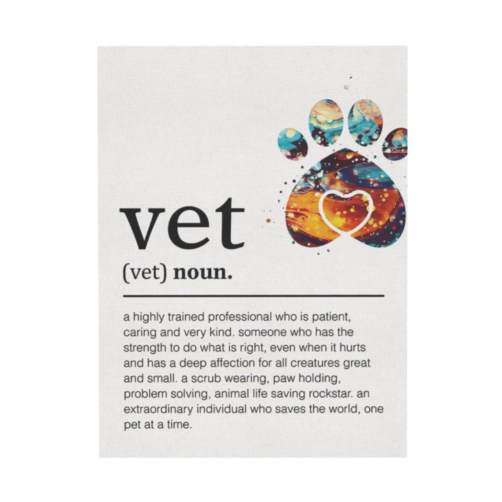 AEFER Thank You Vet Canvas Wall Art Motivational Vet Definition Canvas ...