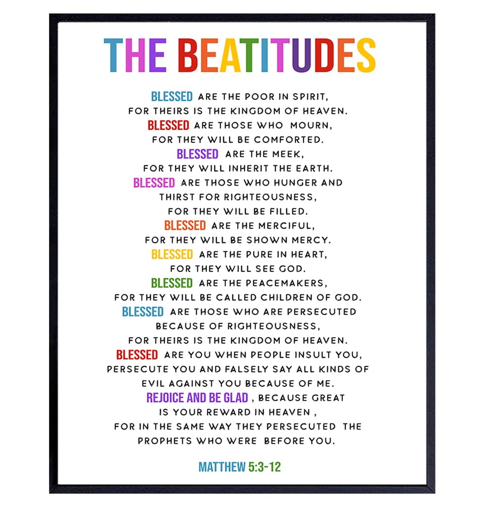 AVOI The Beatitudes Wall Art-Catholic Gifts Women-Christian Gifts for ...