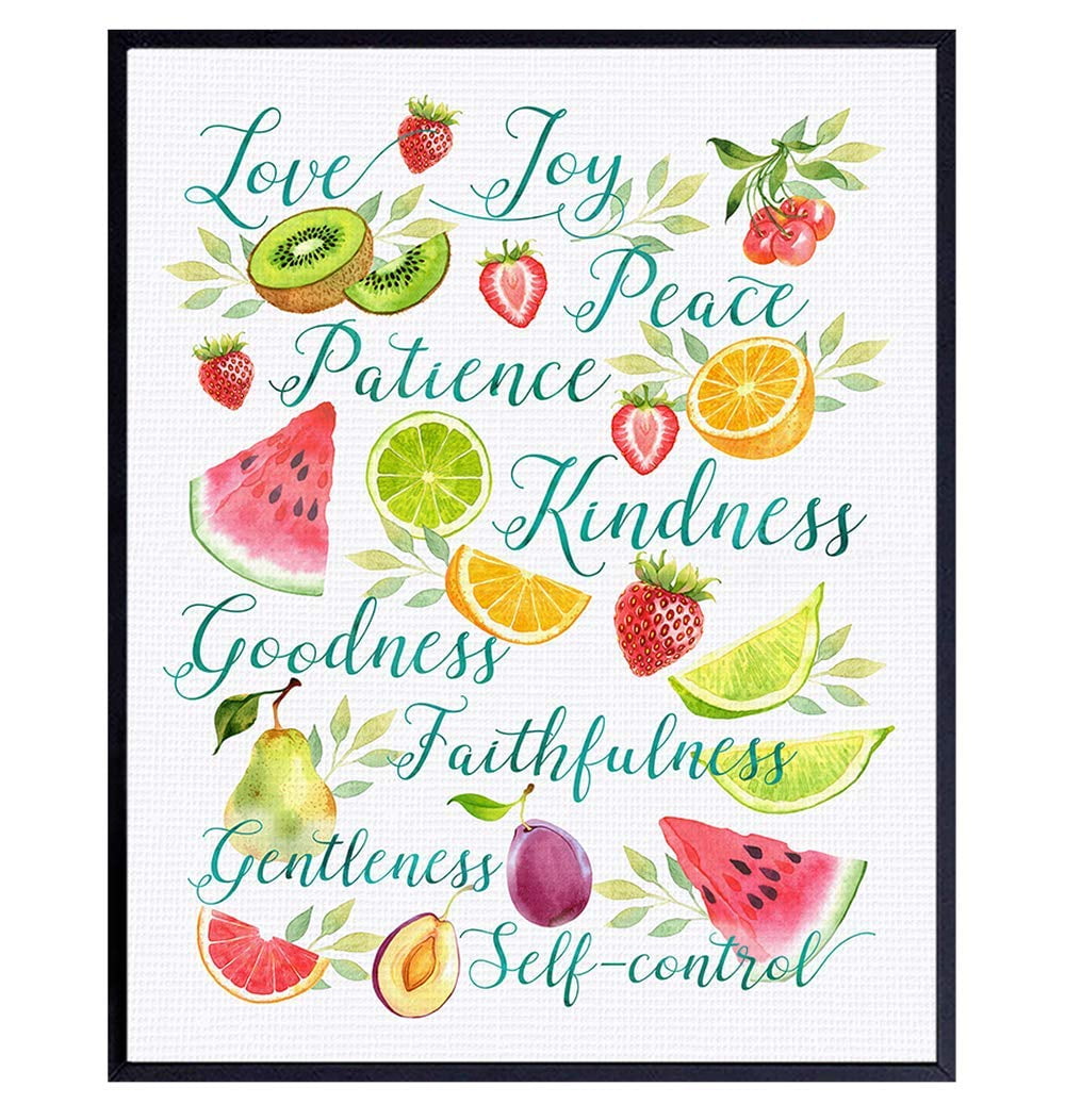 AVOI The Fruit of the Spirit-Fruit Wall Art-Galatians Religious Kitchen ...