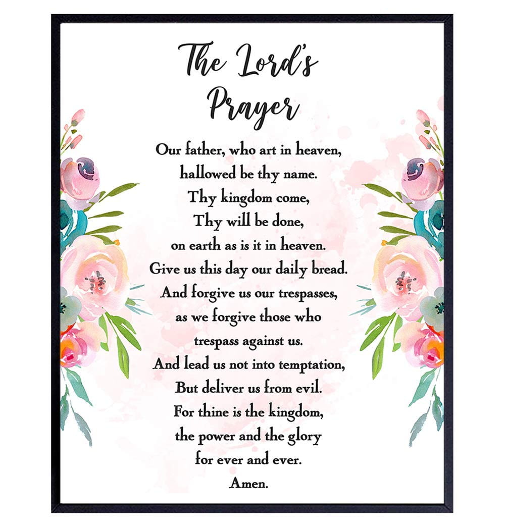 AVOI The Lords Prayer Wall Decor - Scripture, Religious Bible Verse ...
