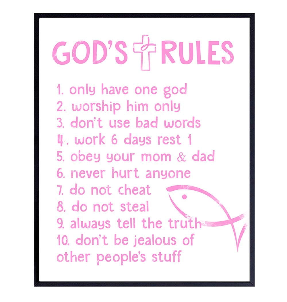 AVOI The Ten Commandments - Blessed Wall Decor - Bible Verse Wall Art ...