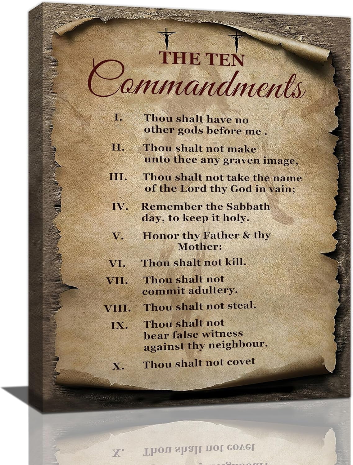 AVOI The Ten Commandments Wall Art 10 Commandments Bible Verse ...