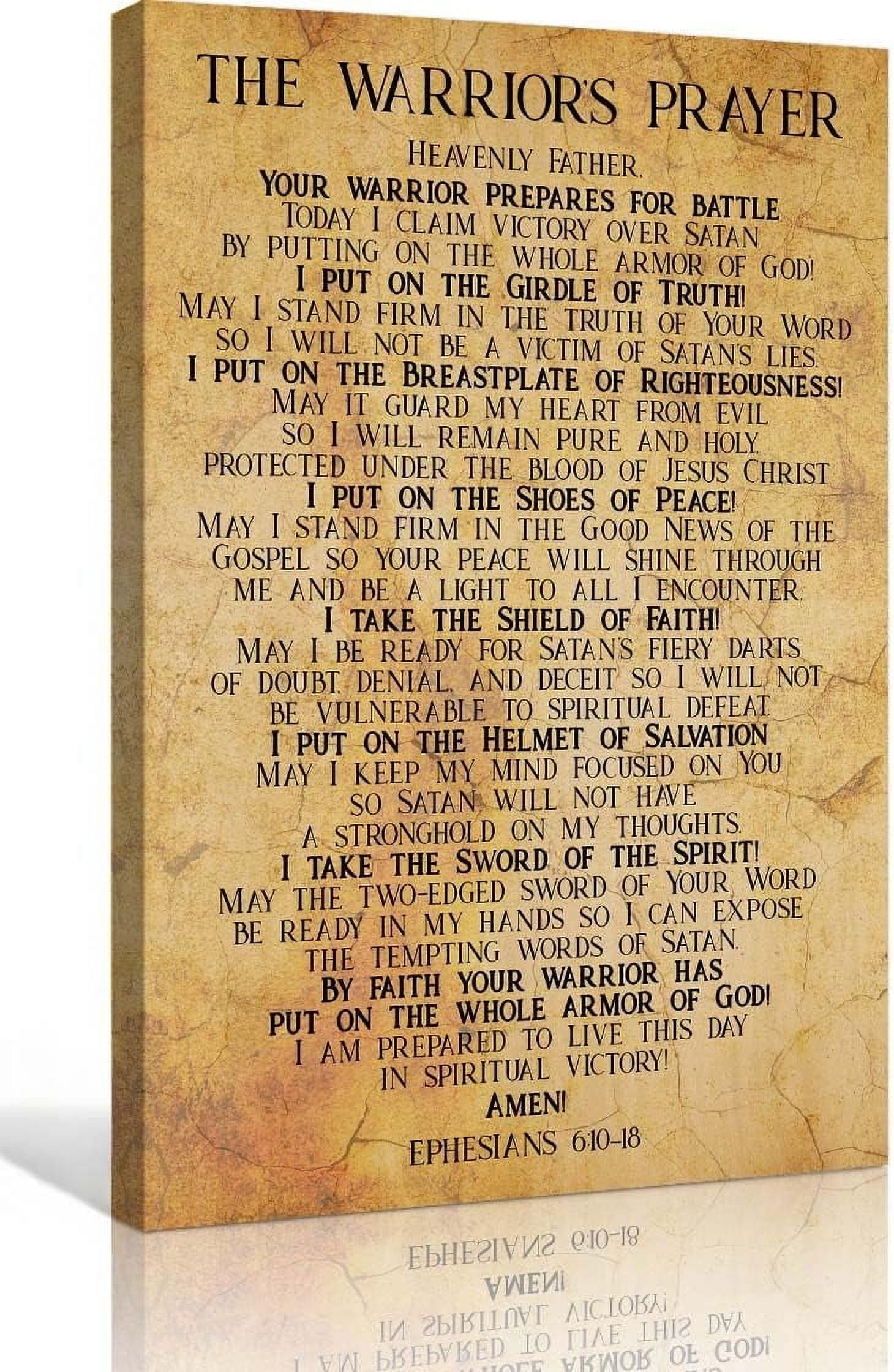 AVOI The Warrior Prayer Ephesians 610–18 Bible Scripture Wall Art Bible ...