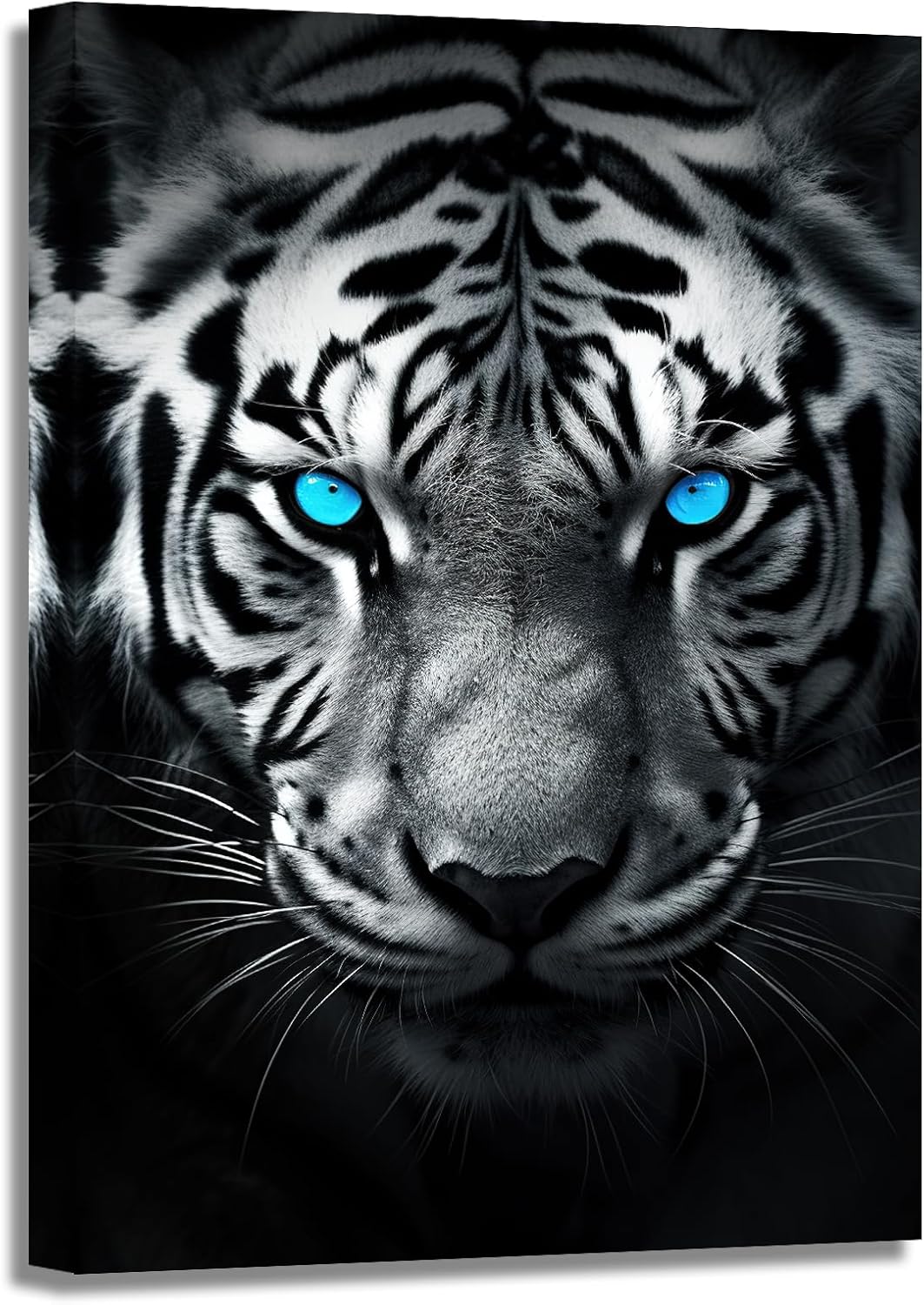 AVOI Tiger Canvas Wall Art Black and White Picture Wild Animal Poster ...
