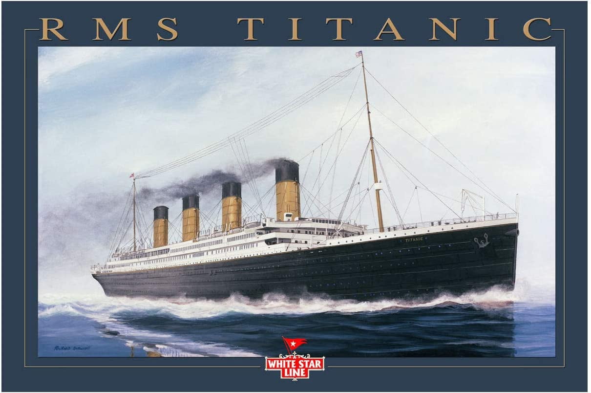AVOI Titanic Gold LTR Giclee Art Print Poster from Maritime Scene ...
