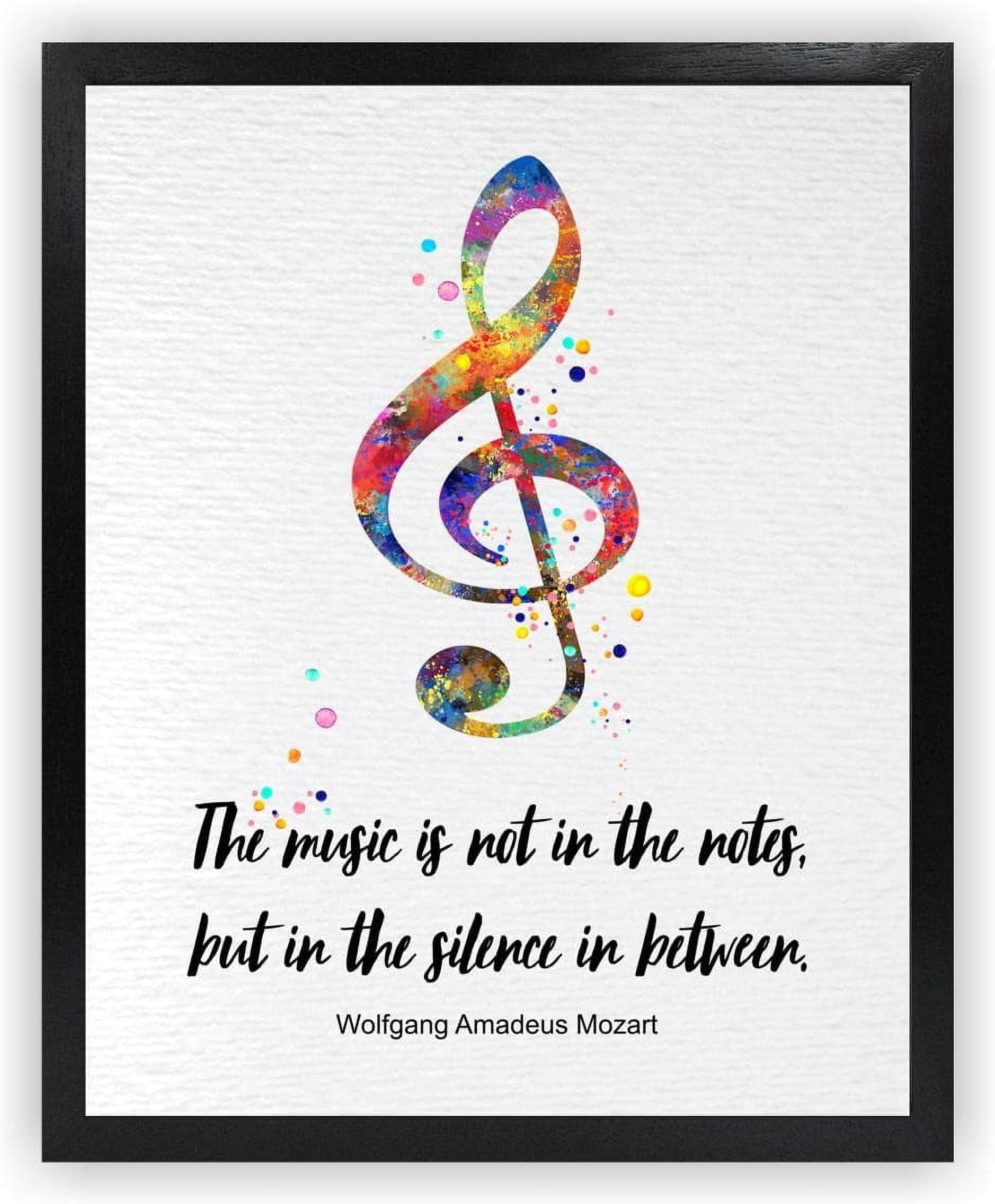 AVOI Treble Clef Sign Inspirational Quote Music Notes Watercolor Art ...