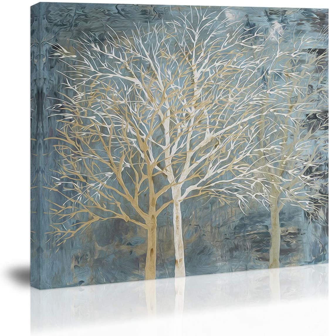 AVOI Tree Wall Art Navy Blue Abstract Tree Canvas Painting Prints ...