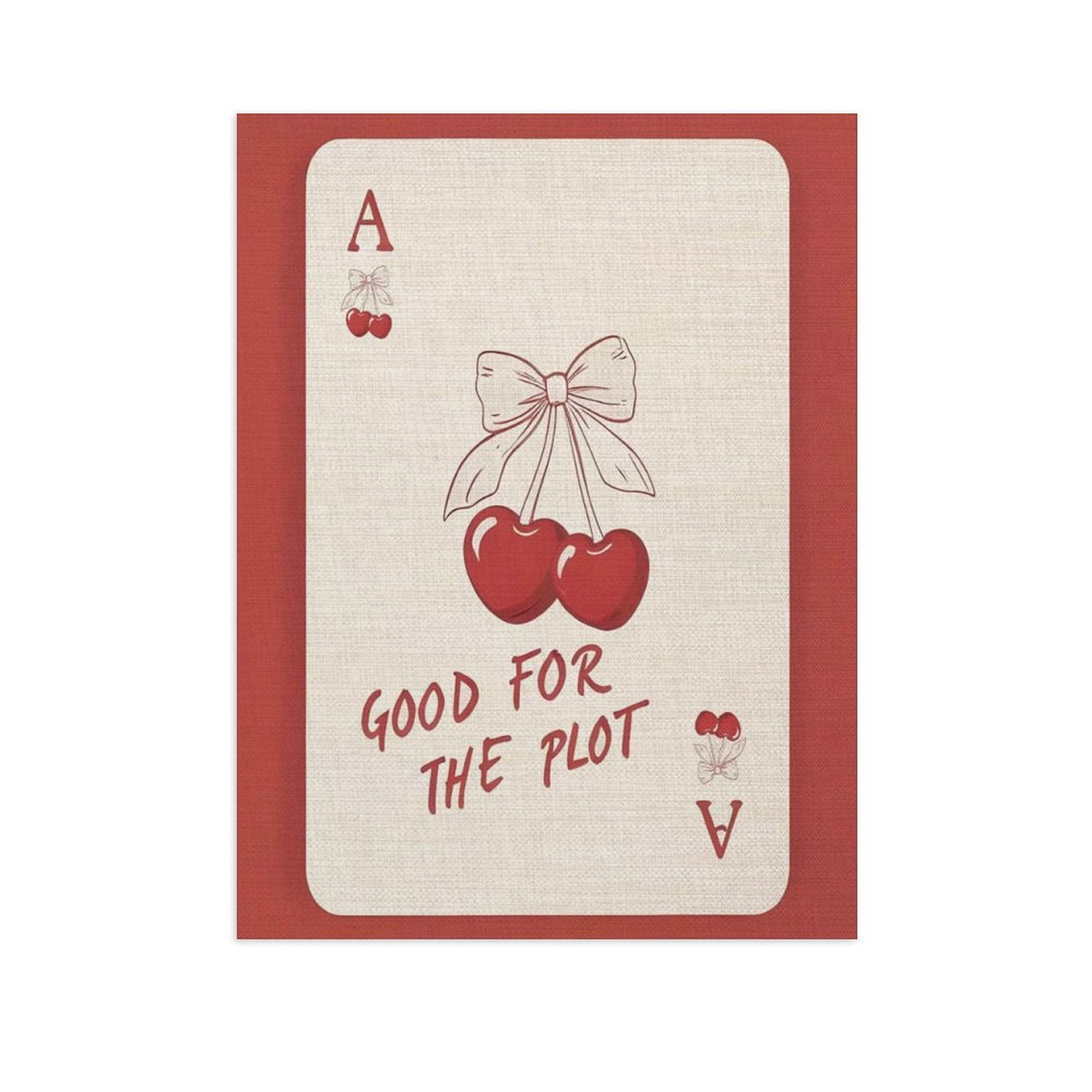 AVOI Trendy Preppy Coquette Bow Cherry Canvas Wall Art Poster , Preppy ...