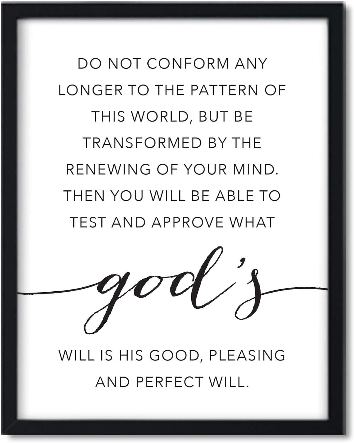 AVOI Unframed Black White Wall Art Decor Poster, Bible Verses, Romans ...