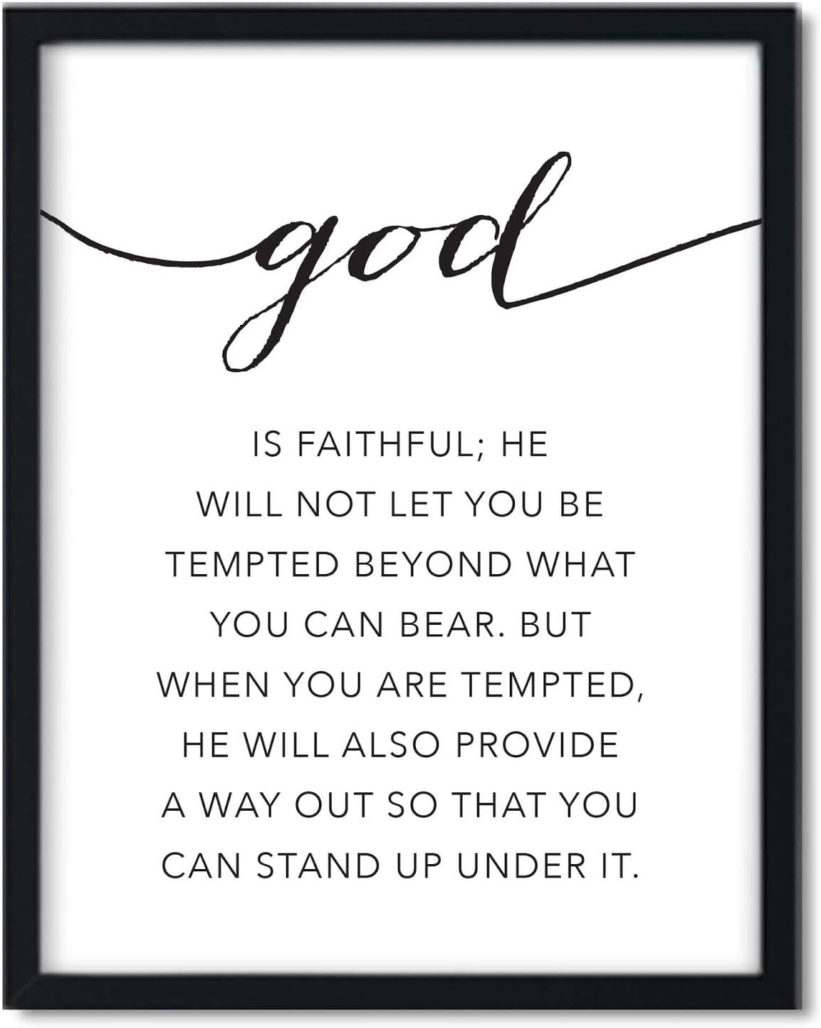 AVOI Unframed Black White Wall Art Decor Poster Print, Bible Verses, 1 ...
