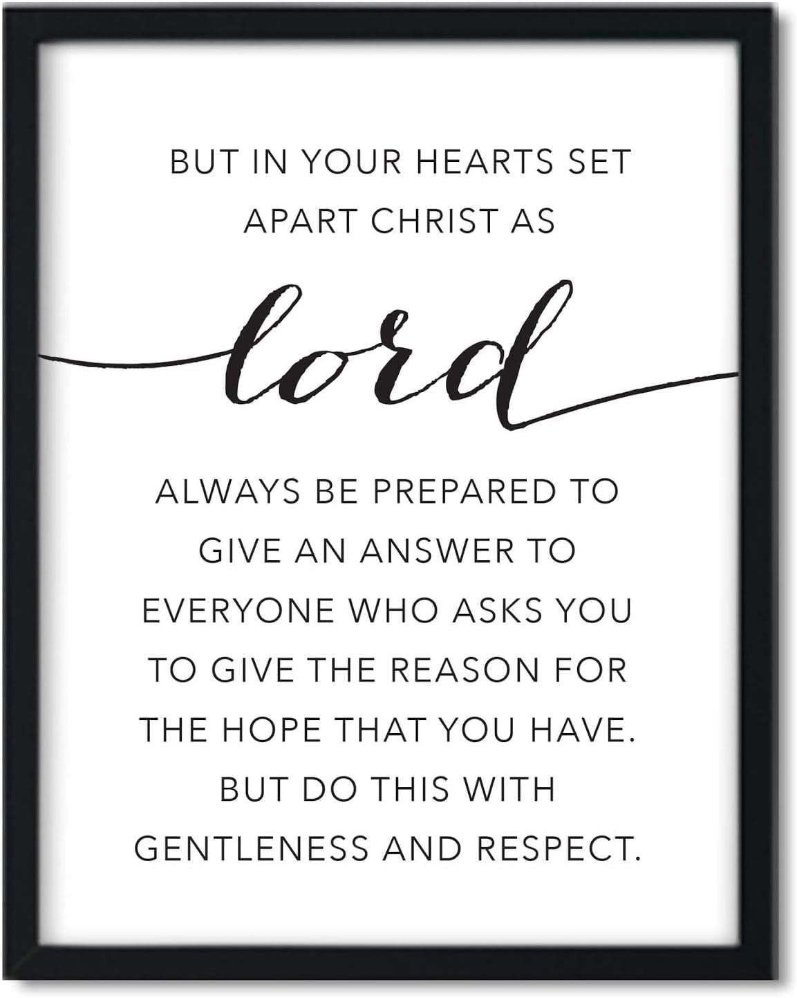 AVOI Unframed Black White Wall Art Decor Poster Print, Bible Verses, 1 ...