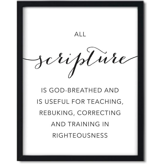 AVOI Unframed Black White Wall Art Decor Poster Print, Bible Verses, 2 ...