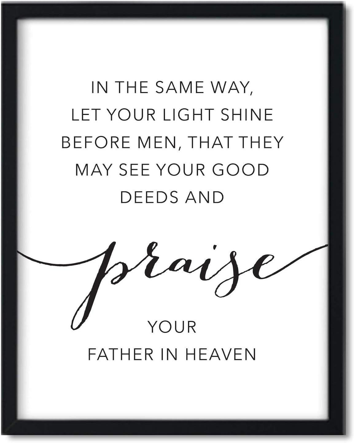 AVOI Unframed Black White Wall Art Decor Poster Print, Bible Verses ...