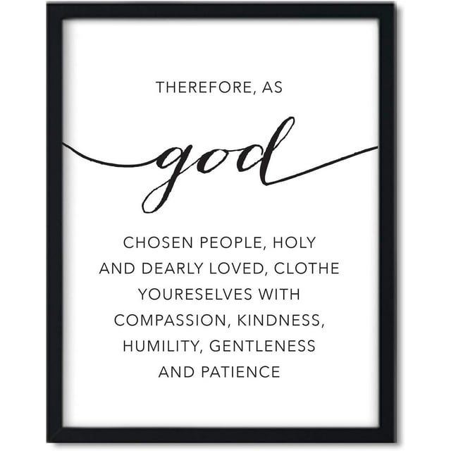 AVOI Unframed Black White Wall Art Decor Print, Bible Verses ...