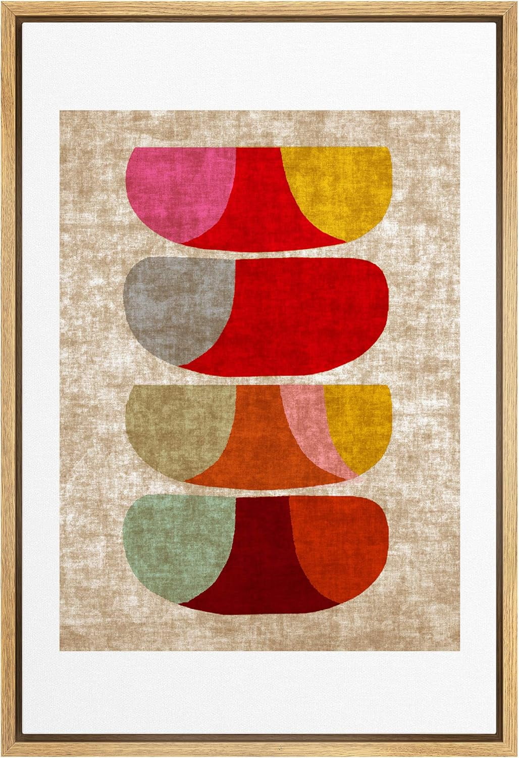 AVOI Unframed Canvas Print Wall Art Multicolor Plant in Blue Vase ...