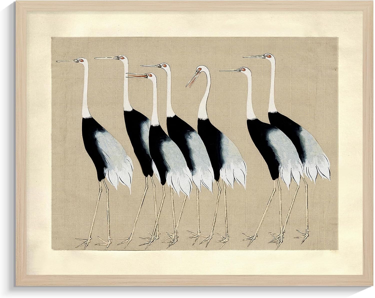 AVOI Unframed Canvas Print Wall Art - Red Crowned Crane Wall Decor, Farmhouse Wall Art Gallery ...