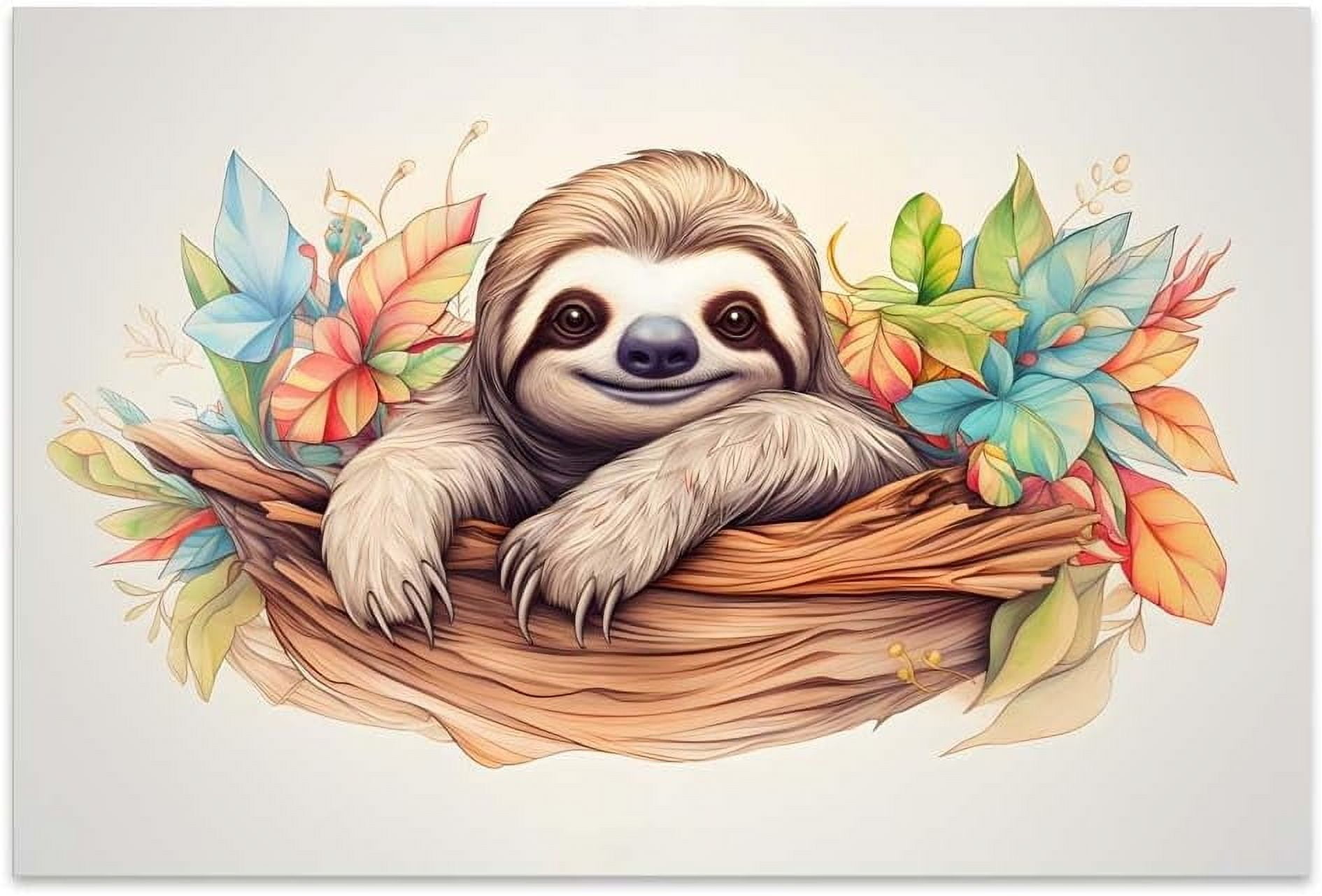 AVOI Unframed Canvas Wall Art For Bedroom Office Wall Decor, 18x12in ...