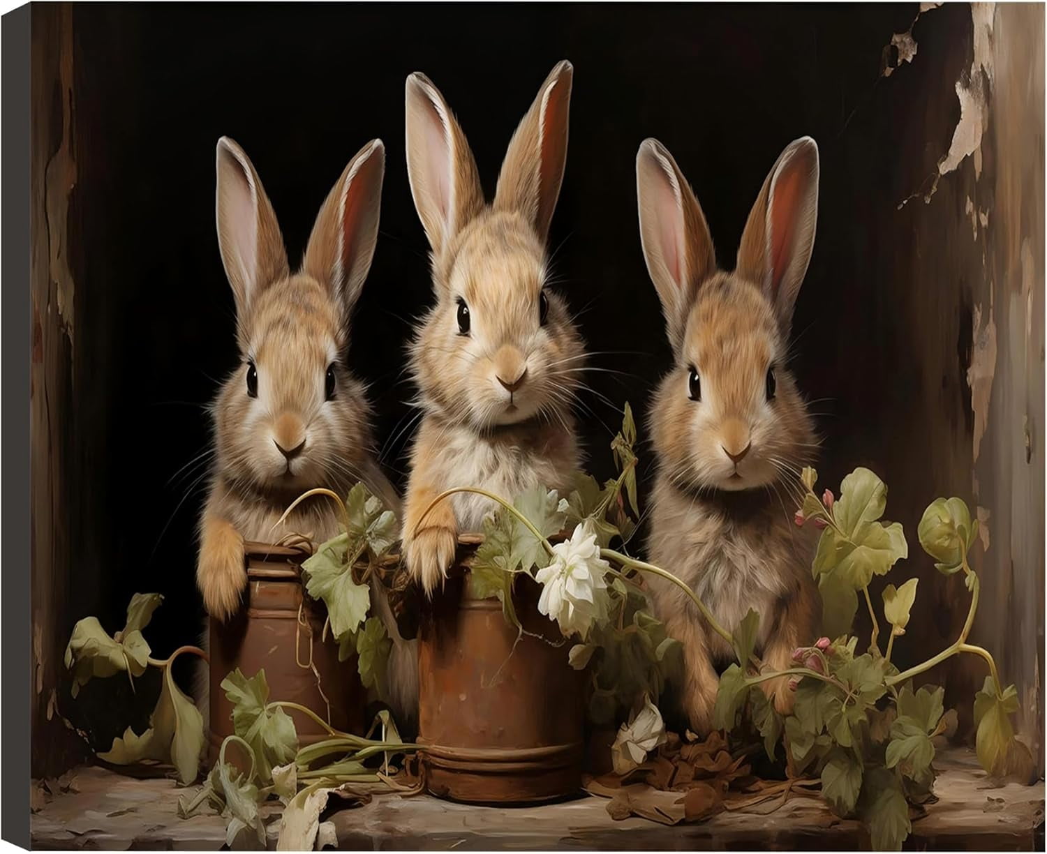 AVOI Unframed Easter Decor Collection Vintage Bunny Pictures Wall Art ...