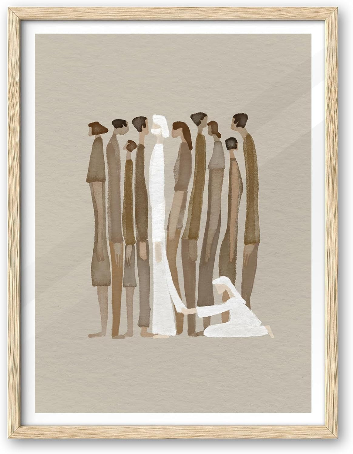 AVOI Unframed Wall Art, 12x16 in Woman Touches Jesus God Healing ...