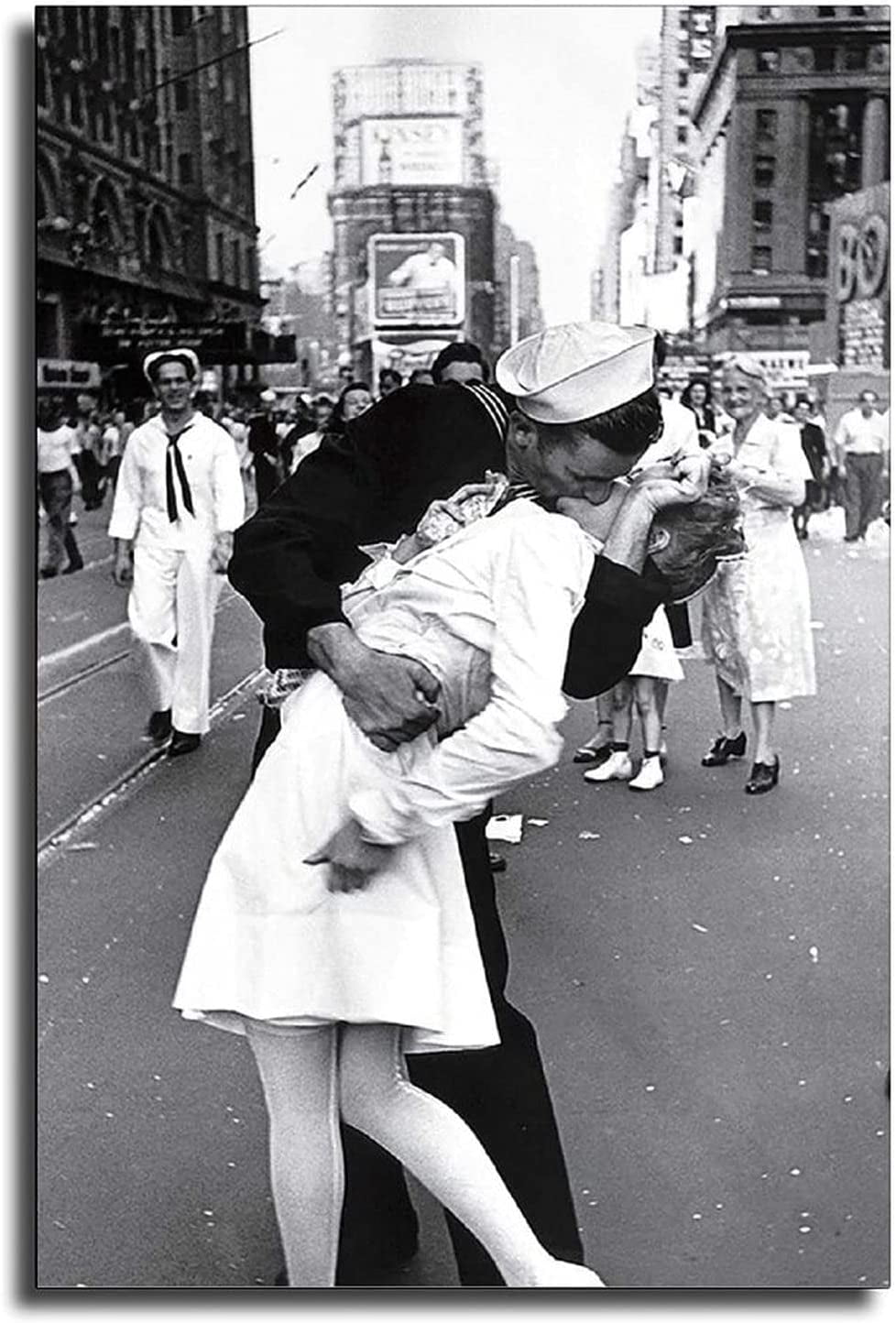 AVOI VJ Day in Iconic WWII Times Square Sailor Kissing Nurse Canvas Art ...