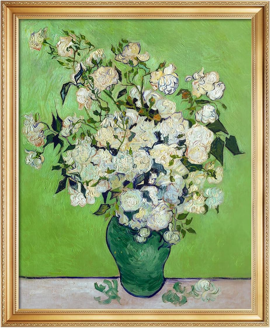 AVOI Vincent Van Gogh's Pink Roses in a Vase Giclee Art Reproduction ...