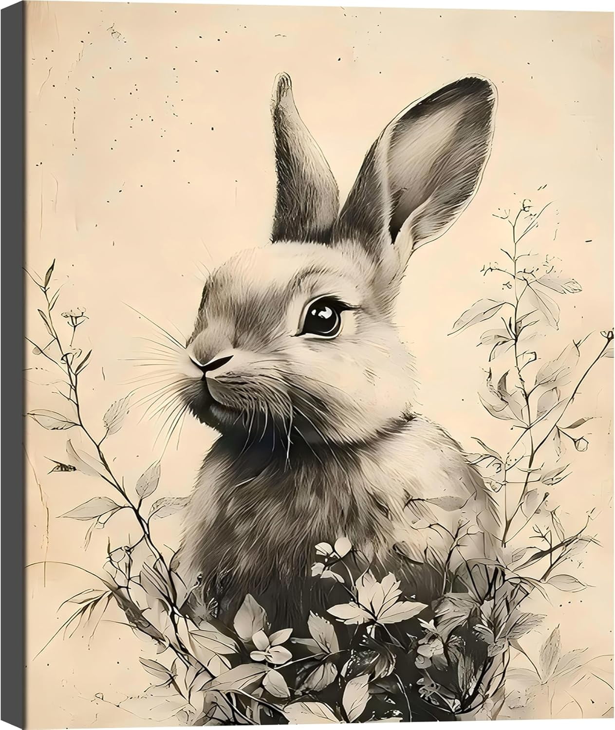 AVOI Vintage Bunny Prints Easter Bunny Wall Art & Shabby Chic Decor Charming Easter Pictures and ...