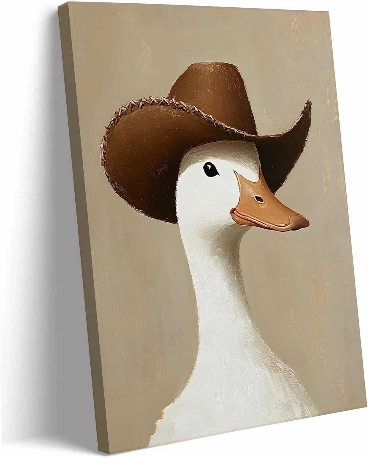 AVOI Vintage Cowboy Silly Goose Canvas Wall Art Funny Animal Cowboy ...