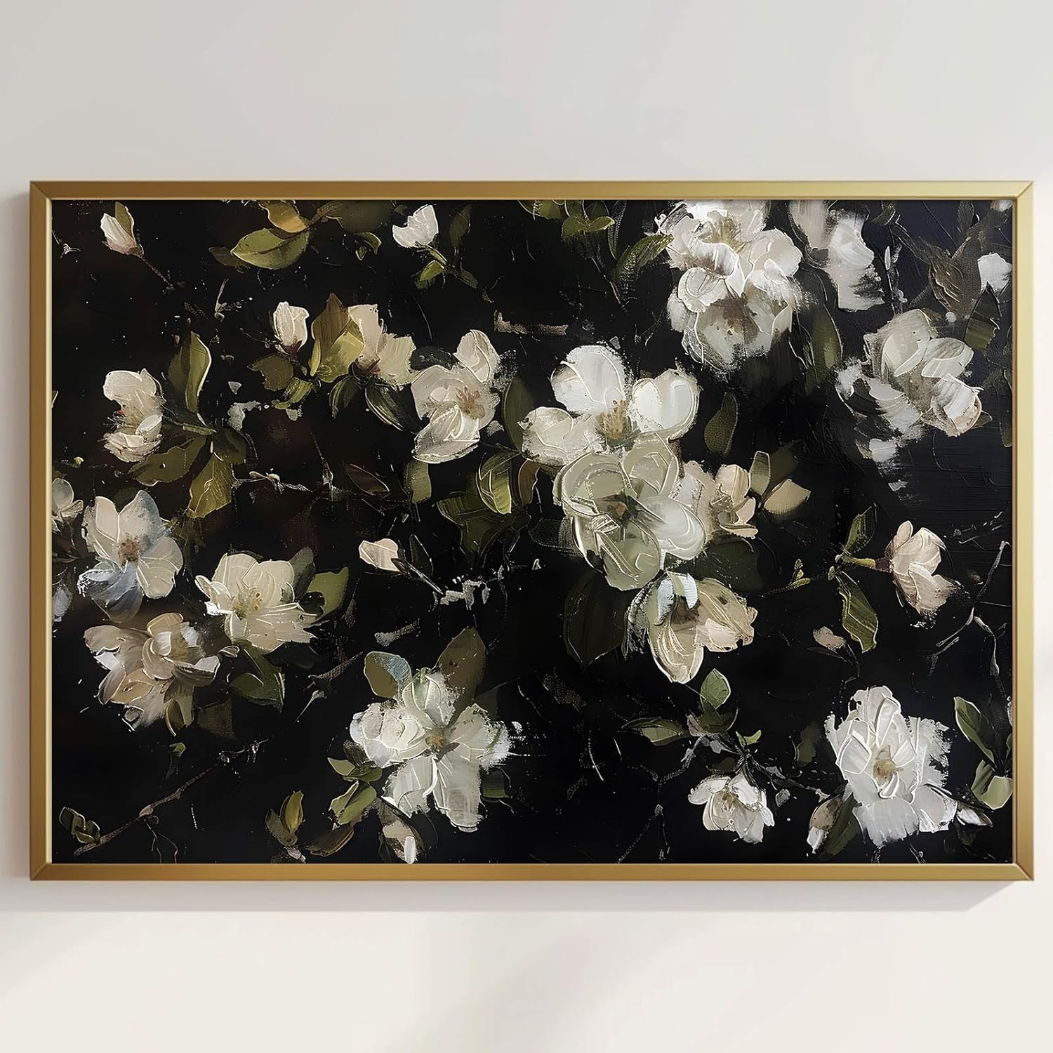 AVOI Vintage Flower Wall Art French Country Floral Paintings Dark ...