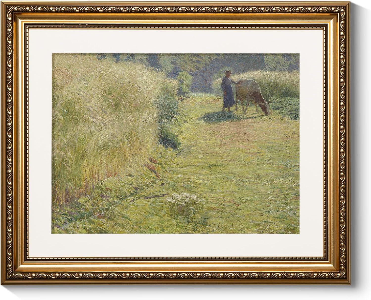 AVOI Vintage Gold Unframed Wall Art, Retro Vast Field Paintings, Canvas ...