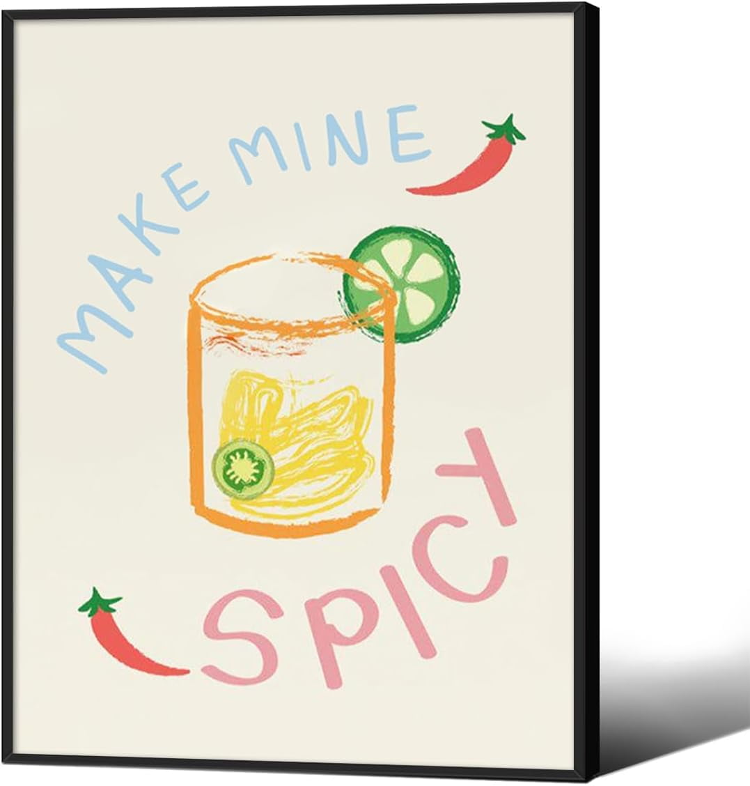 AVOI Vintage Kitchen Wall Art Spicy Margarita Cocktail Drink Lovers ...