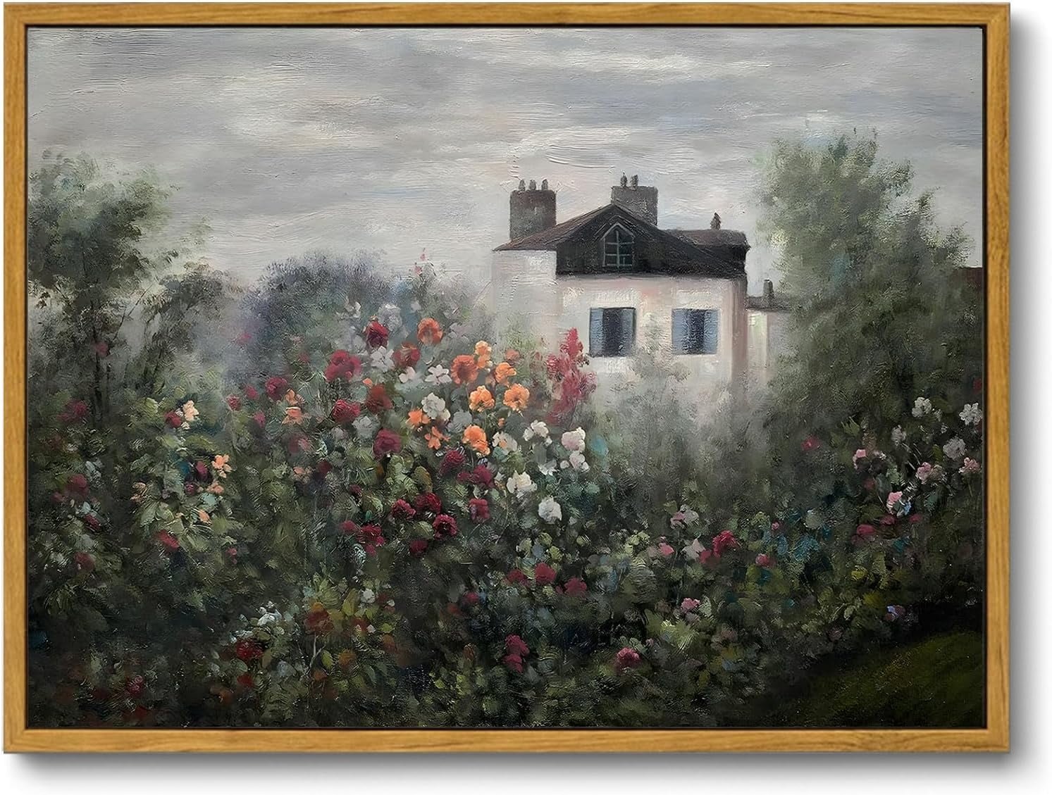 AVOI Vintage Landscape Canvas Wall Art Framed Natural Scenery Painting ...