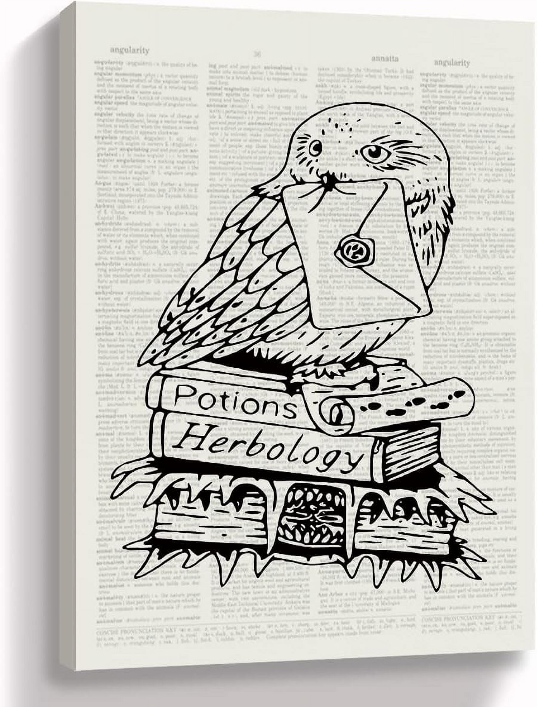 AVOI Vintage Retro Magic Owl Canvas Wall Art, Owl Gifts, Magic Book Owl ...