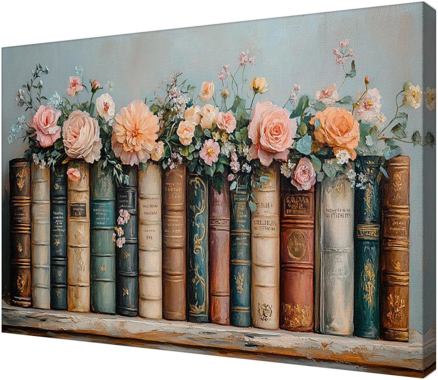 AVOI Vintage Romantic Wall Art Cozy Bookish Scene Poster For Book Lover ...
