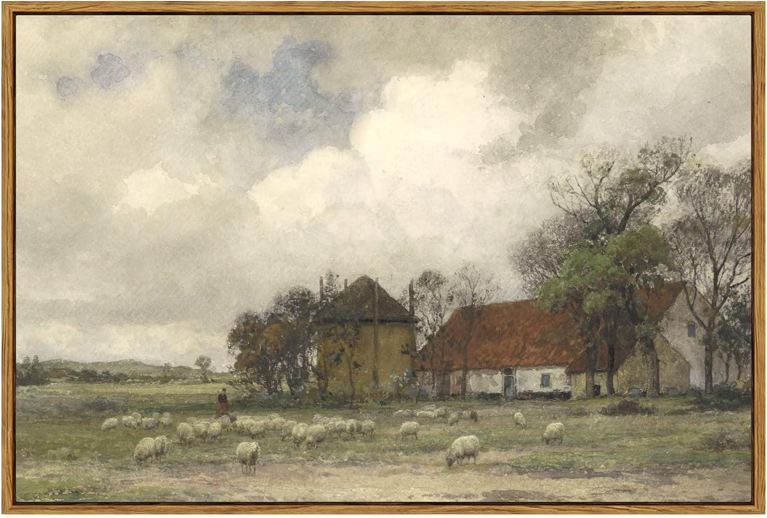 AVOI Vintage Sheep Wall Art Decor, Bedroom Kitchen Country Farmhouse ...