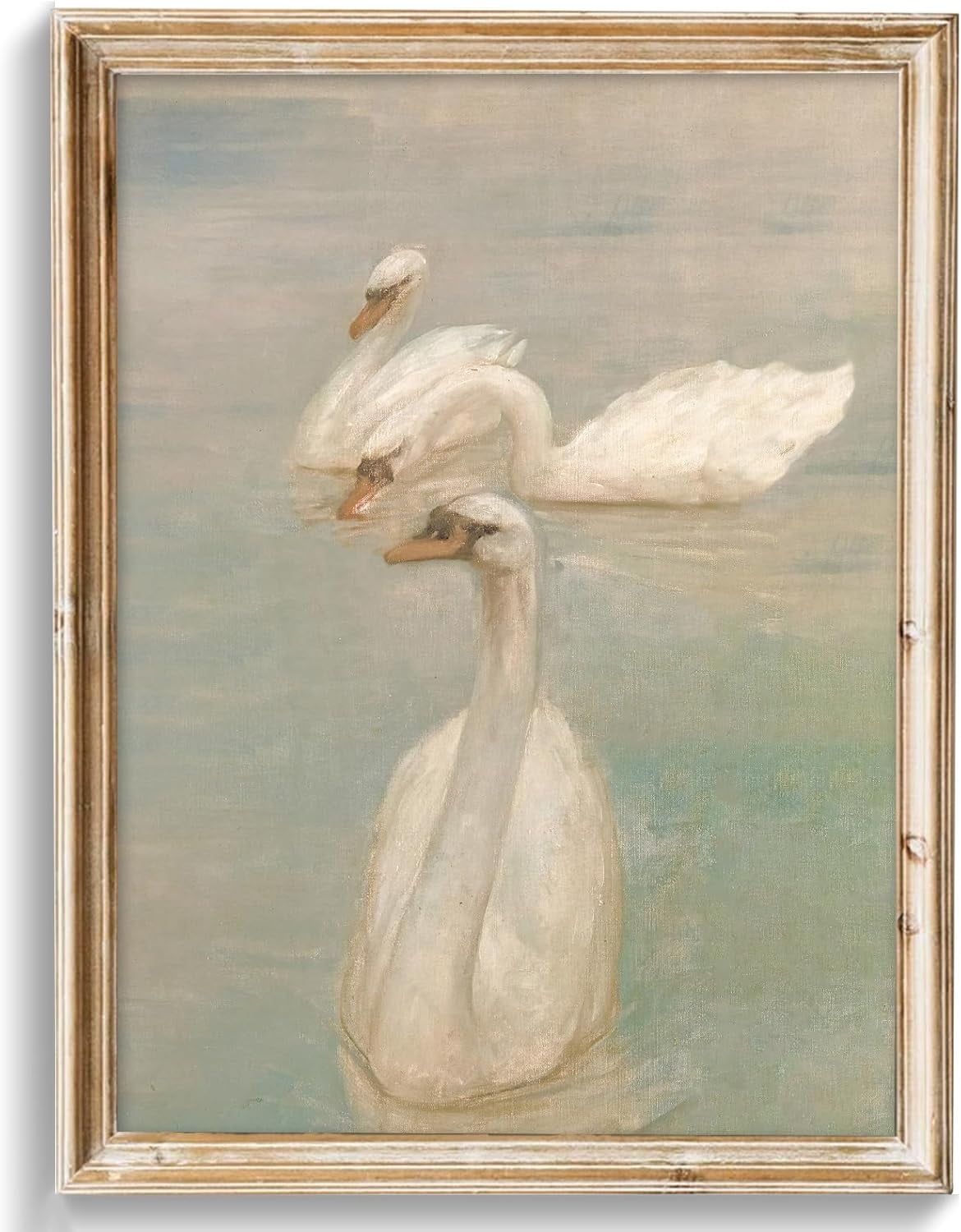 AVOI Vintage Swan Wall Art Prints, ClassicalWhite Swan Canvas Oil ...