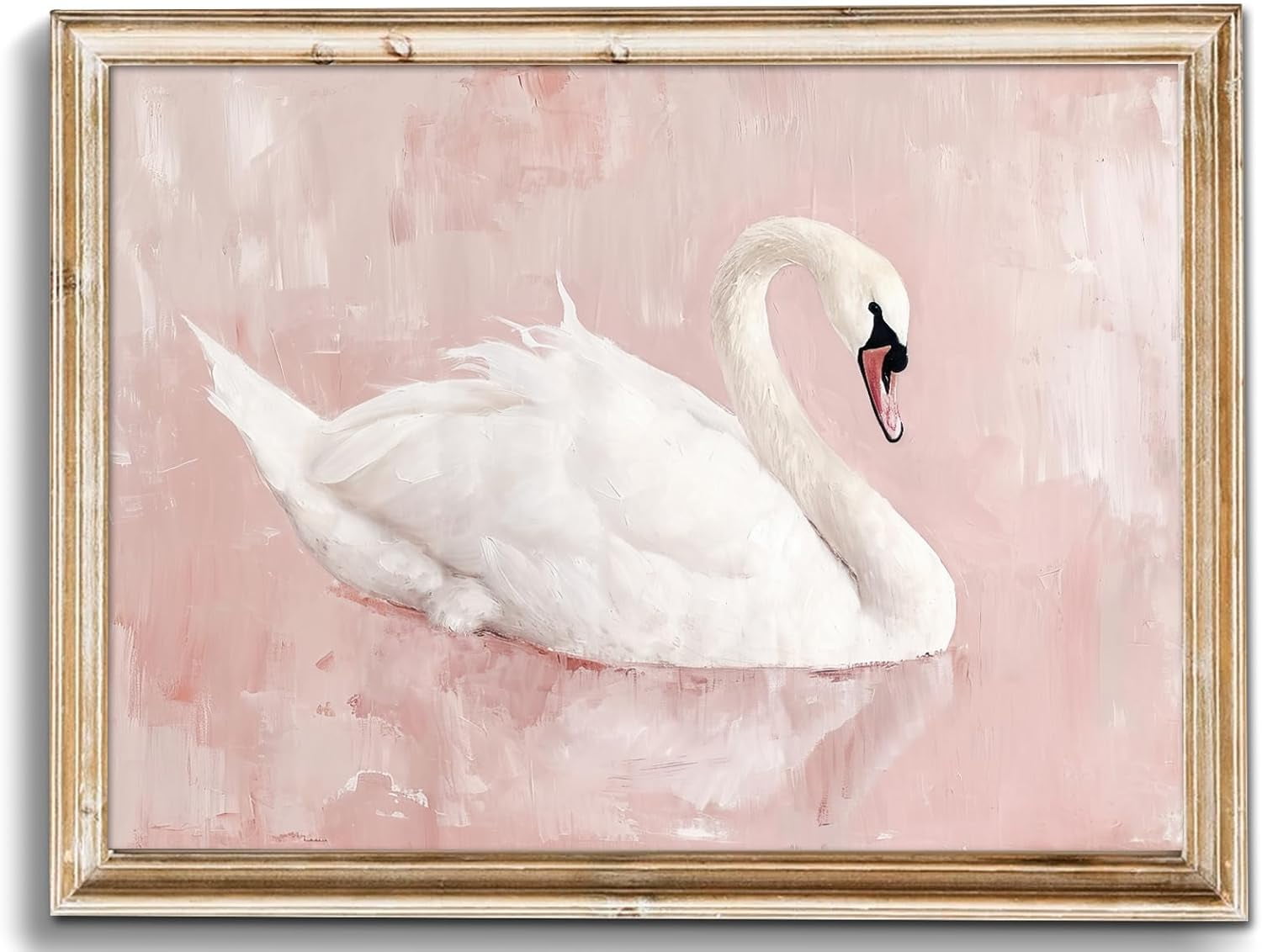 AVOI Vintage Wall Art Prints Swan Decor Classical White Swan Canvas Oil ...