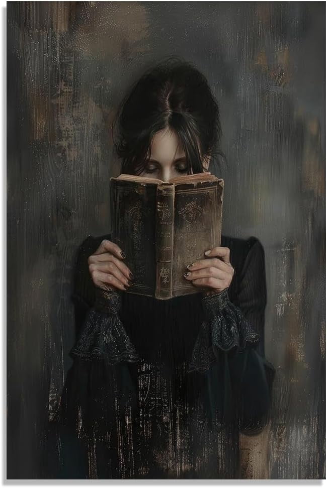 AVOI Vintage Wall Art-Victorian Woman Reading Bookish Poster For Book ...