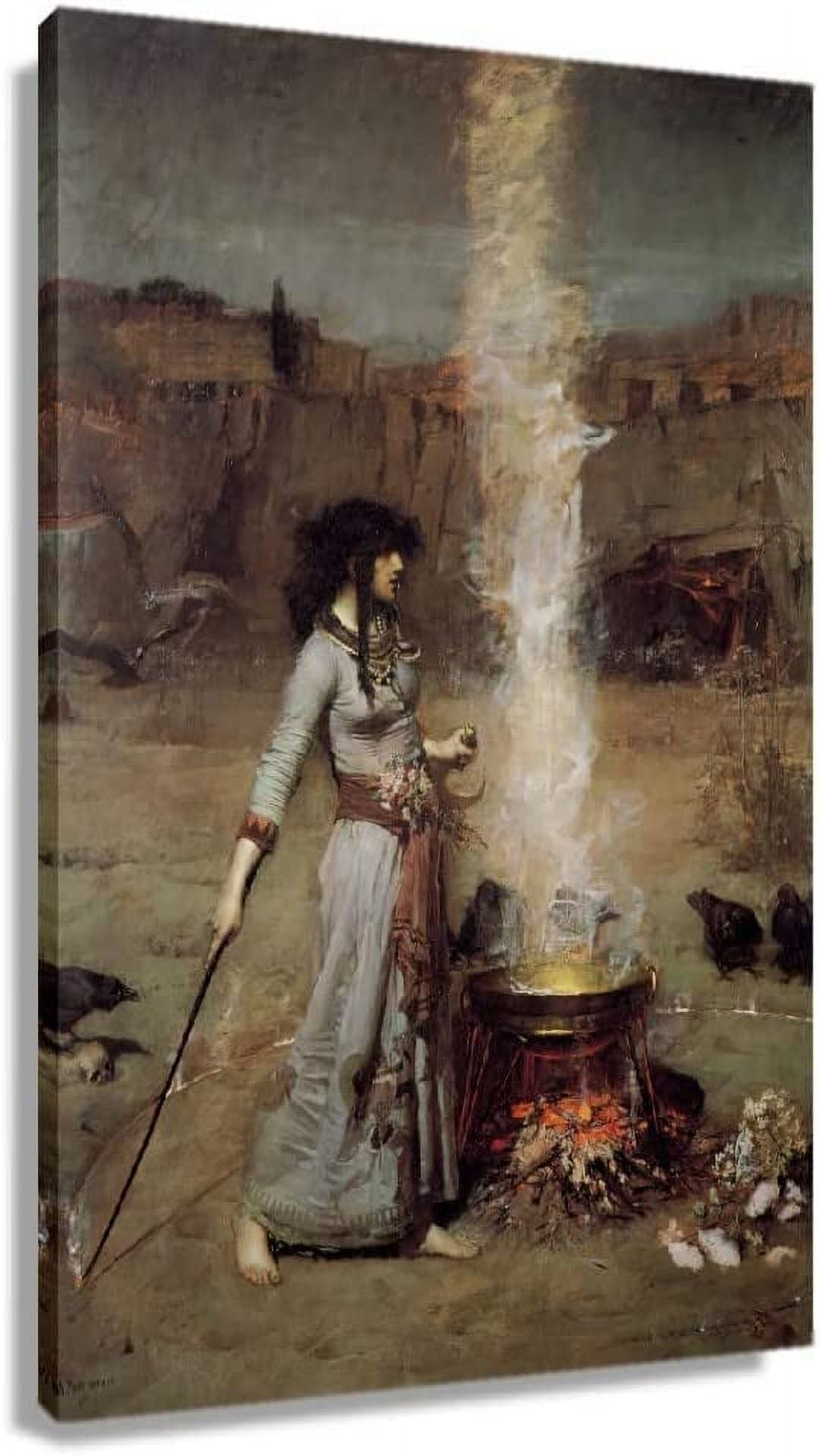 AVOI Vintage Witch Magic Circle Poster Decorations For Wall Art Unframe ...