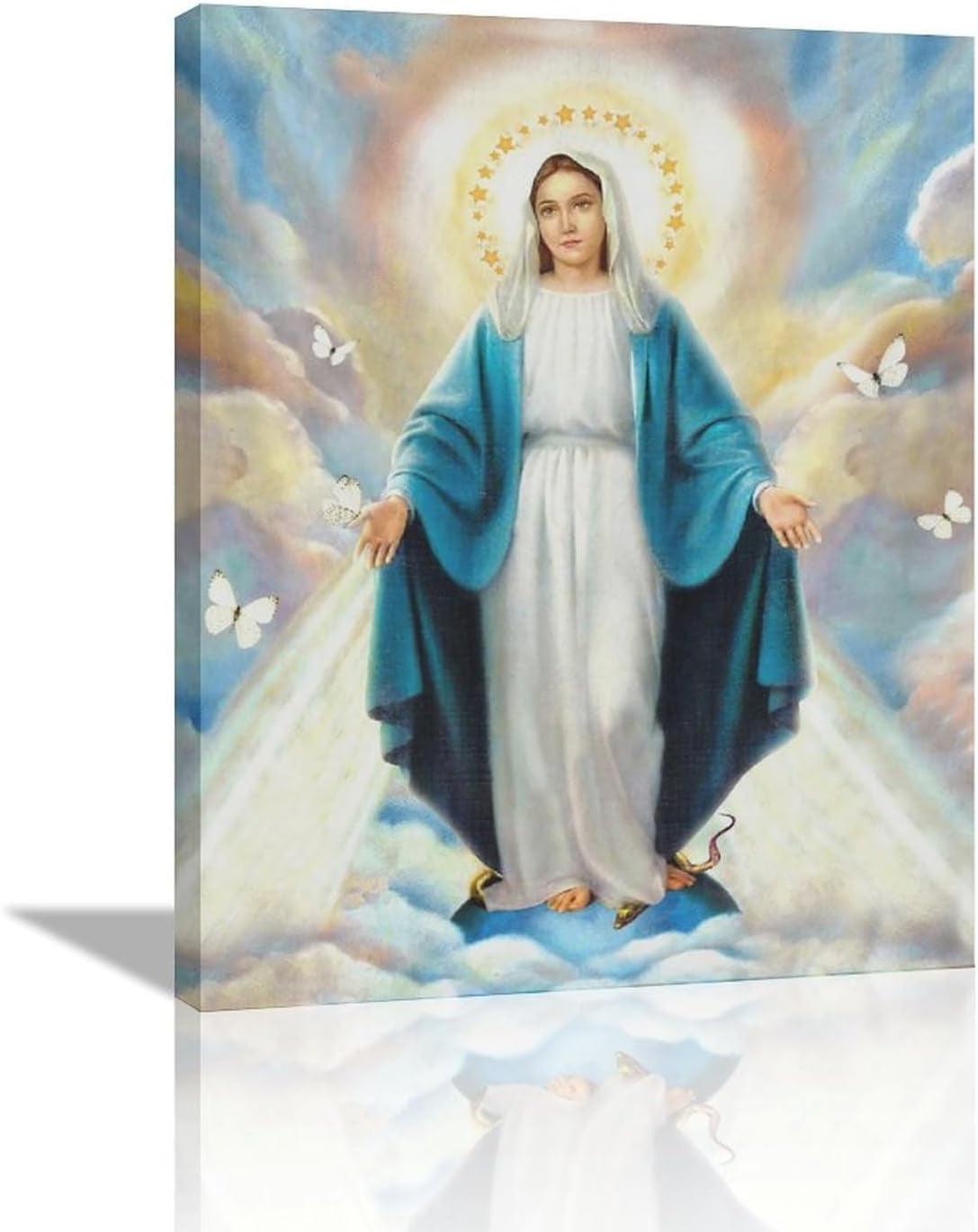 AVOI Virgin Mary Wall Art Mary Poster Pictures Wall Decor Mother of God ...