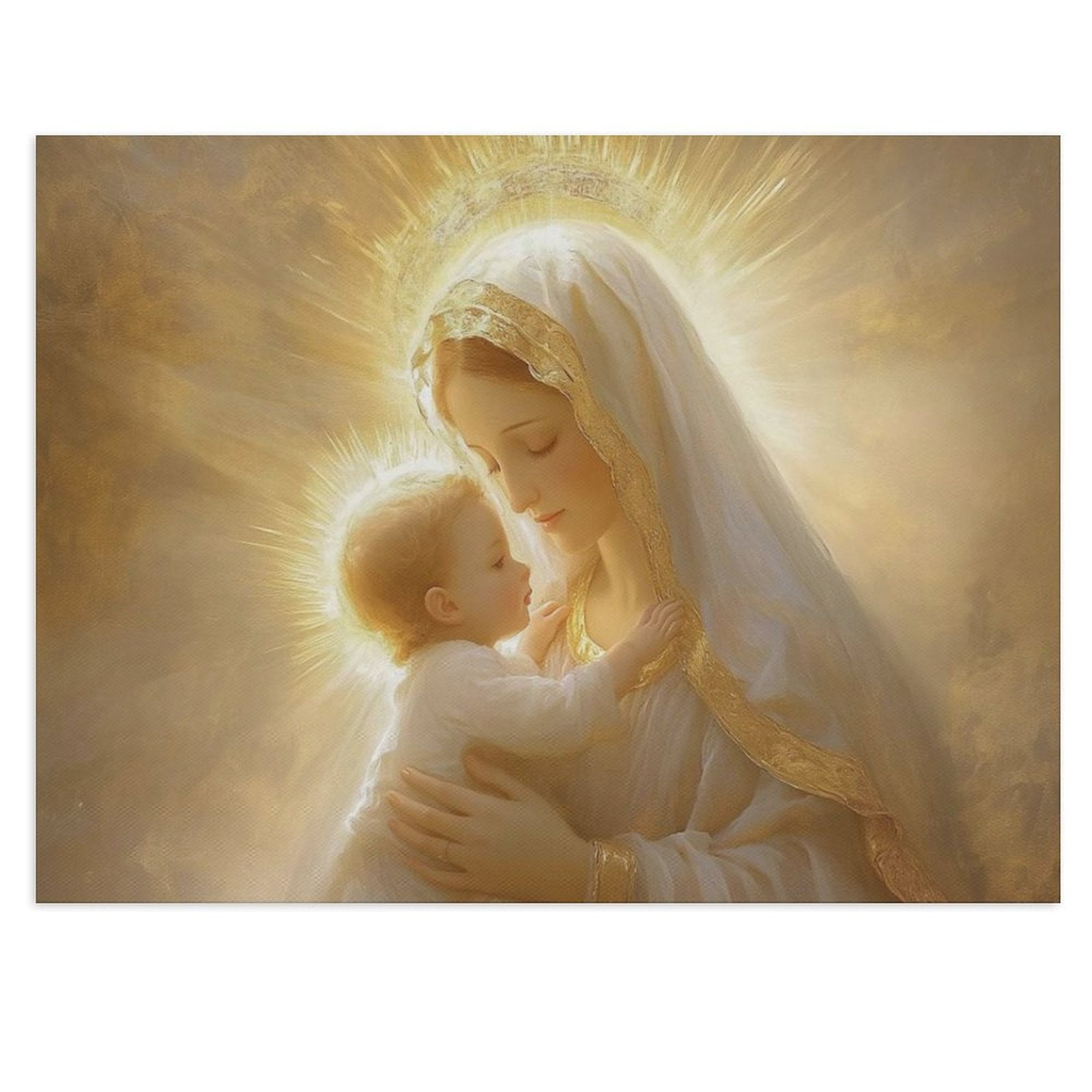 AVOI Virgin Mary Wall Art Mother Maria Holding Baby Jesus Picture ...