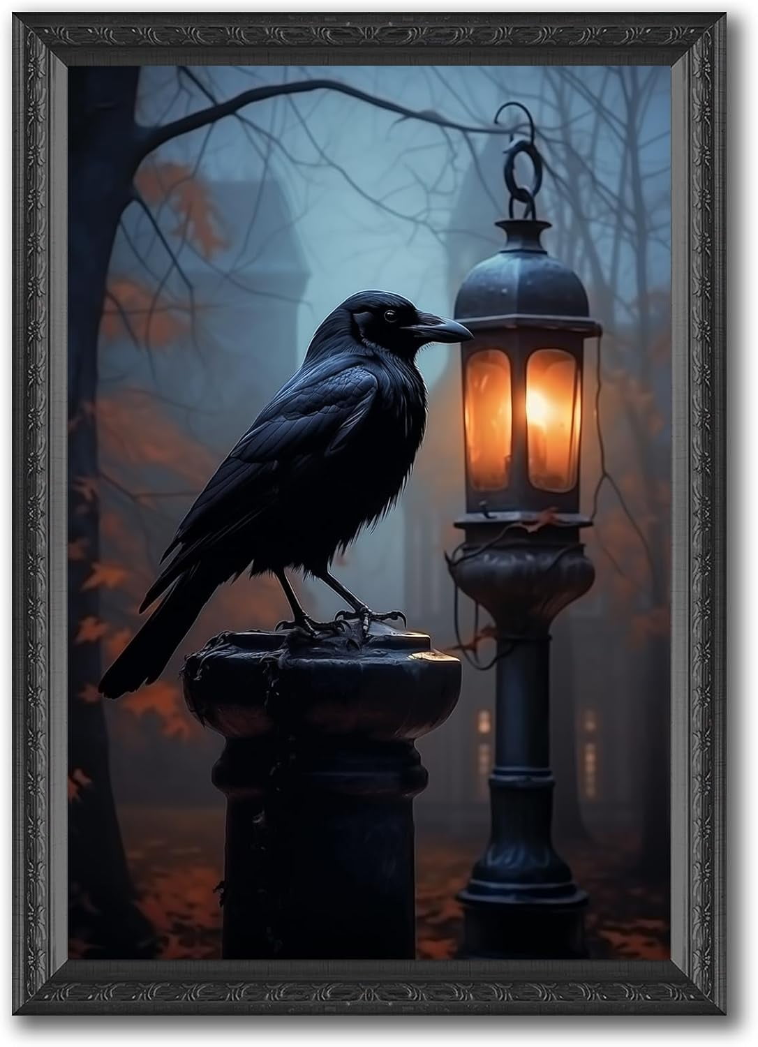 AVOI Wall Art Black Crow Vintage Animal Canvas Dark Academia Paintings ...