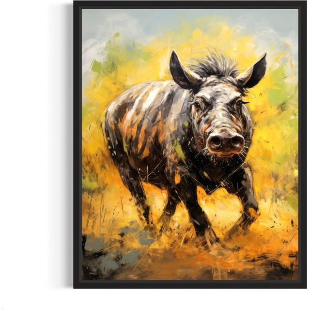 AVOI Warthog Poster Art Print, Animal Painting Wall Art Abstract Artwork, Colorful Wildlife ...