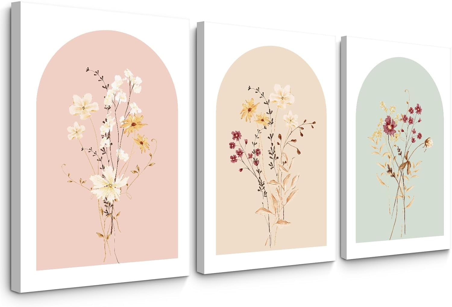 AVOI Watercolor Flower Wall Art Wildflower Floral Wall Decor Pictures ...