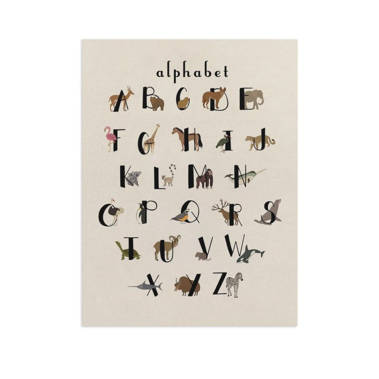 AVOI Western Alphabet Poster, Western Nursery ABC Poster Wall Art with ...
