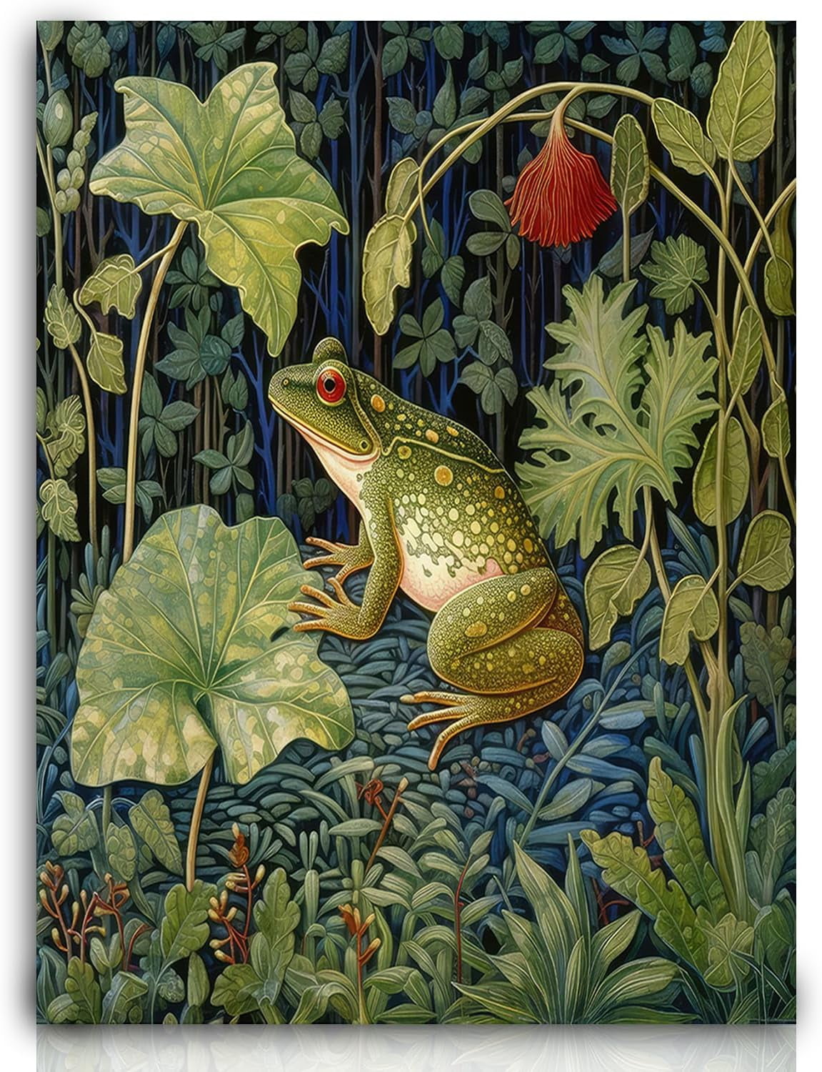 AVOI William Morris Canvas Prints Wall Art Funny Frog Wall Art Print Painting,Nouveau Art ...