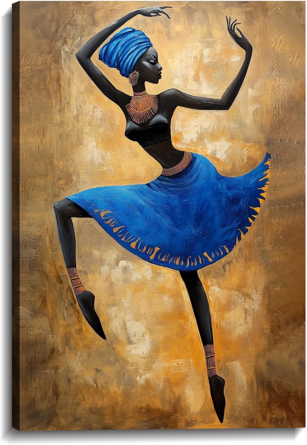 AVOI Woman Canvas Wall Art Black Ballet Picture Traditional Dancer ...